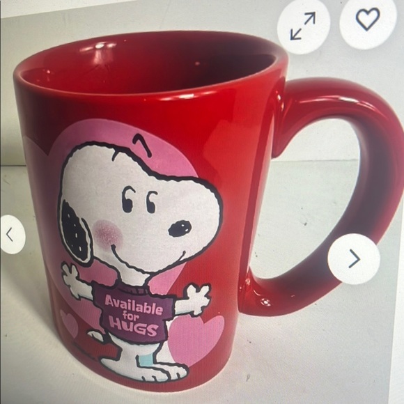 Hallmark | Dining | Red Snoopy Mug With Heart Design | Poshmark